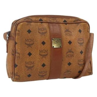 MCM Sac &agrave; bandouli&egrave;re en plastique Pre-owned - Femme - Pre-owned - Brun - Taille: ONE Size
