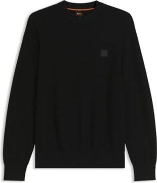 BOSS Hommes Anion S Pull structuré en Coton et Cachemire avec Patch logoté