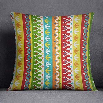 Bonamaison Le Jardin du Lin Kissenh&uuml;llen, Cotton, Mehrfarbig, 45x45