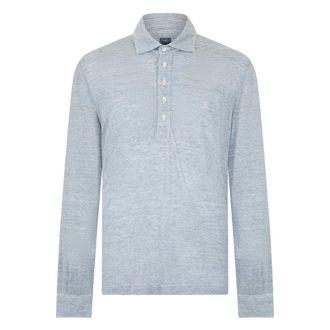 Fedeli Homme, Tops, Bleu, Taille: L Polo &Eacute;l&eacute;gant &agrave; Manches Longues