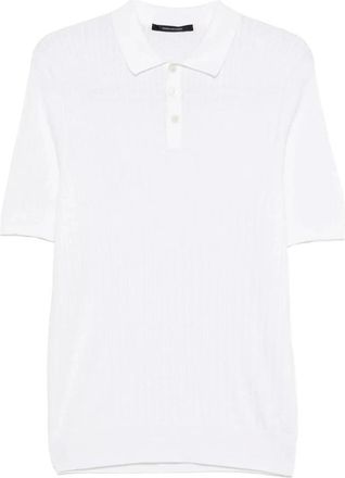 Tagliatore Homme, Tops, Blanc, Taille: 3XL Polo Maille C&ocirc;tel&eacute;e