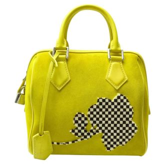 Louis Vuitton Crossbody Bags - VUITTON SPEEDY 20 CUBE ILLUSION GELBEN SUEDEN HAND - Gr. unisize - in Gelb - f&uuml;r Damen