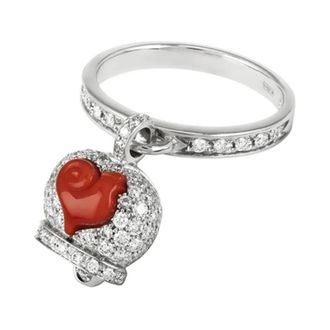 CHANTECLER Femme, Accessoires, Rouge, Taille: 52 MM Campanelle Pav&eacute; Ring