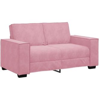 vidaXL vidaXL 2-Sitzer-Sofa Rosa 120 cm Samt