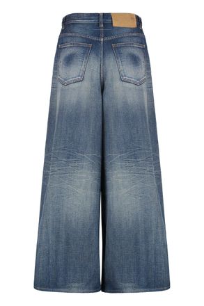 Maison Margiela Womens Wide-Leg Denim Jeans Cotton