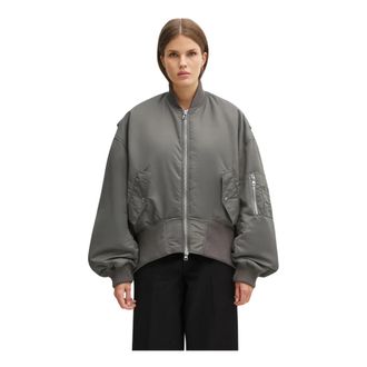 J.W.Anderson Oversized Curved Hem Bomber - - Jackets - Damen - Grau - XS