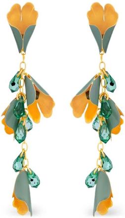 Oscar De La Renta Bellflower Hängeohrringe - Grün