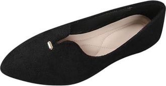 Generic Chaussures &agrave; enfiler pour femme &agrave; bout pointu - Style d&eacute;contract&eacute; - Couleur unie - &Eacute;l&eacute;gantes - Respirantes et confortables - Ballerines classiques - P