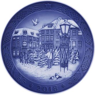 ROYAL COPENHAGEN 1024792 Xmas Plate Series Rc Weihnachtsteller 2018, Porzellan, Mehrfarbig 18cm