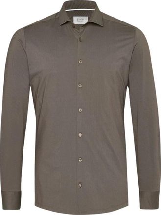 Pure Freizeithemd - - Shirts - Herren - Braun - L