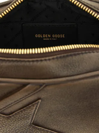 Golden Goose Embossed Star Leather Crossbody Bag - Brown