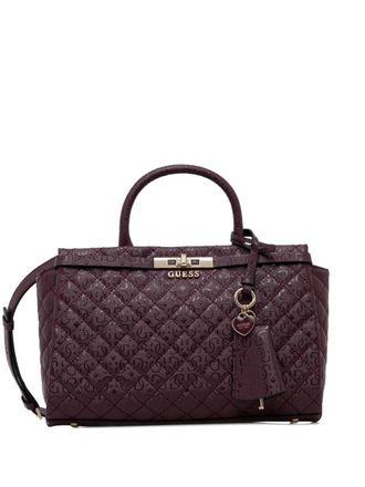 Guess Co cabas matelass&eacute; &agrave; breloque coeur Idra 4G - Violet