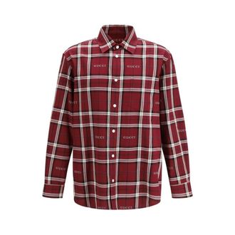 Gucci Baumwoll Hemd mit Muster - - Shirts - Herren - Mehrfarbig - S