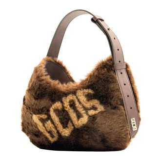 GCDS Gcds, Femme, Sacs, Brun, Taille: ONE Size Borsa morbida effetto peluche