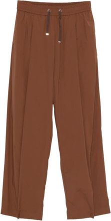 Herno Femme, Pantalons, Brun, Taille: 42 FR Pantalon Corsaire