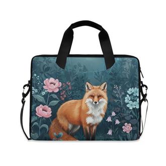 Alaza Sac pour ordinateur portable de 40,6 à 15,6 cm - Motif fleurs dorchidée tropicale exotique paon - Sacoche pour ordinateur portable - Pour femme, homme