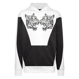 Plein Sport Homme, Sweatshirts et sweats &agrave; capuche, Blanc, Taille: 3XL Hooded SweaT-shirt Tiger