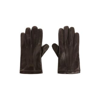 Saison 1865 Gants avec d&eacute;tails ganse en cuir