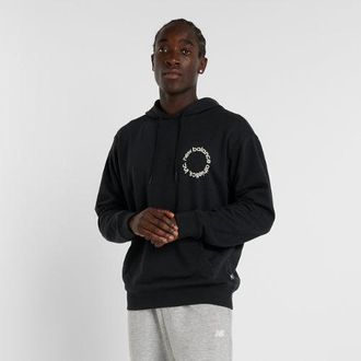 New Balance Herren Circular Logo Hoodie in Schwarz, Baumwolle, Gr&ouml;&szlig;e XL