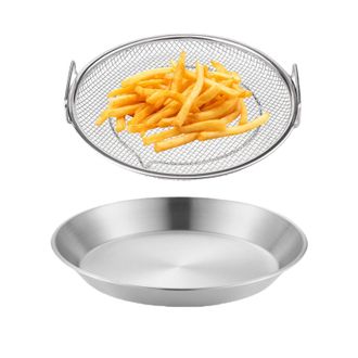 Generico Abtropfgitter - Siebkorbfilter aus Edelstahlgeflecht, hitzebest&auml;ndiges K&uuml;chengitter, Fettabscheiderhalter | K&uuml;chenzubeh&ouml;r f&uuml;r