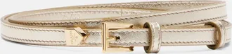 Prada G&uuml;rtel aus Metallic-Leder