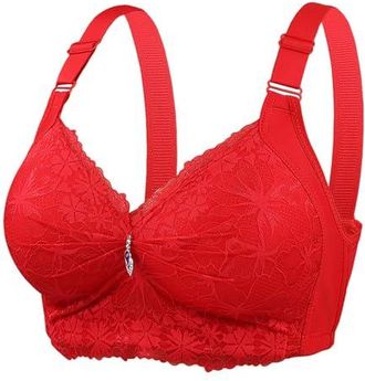 Generic Body en dentelle pour femme - Taille haute - Sous-v&ecirc;tements lisses et respirants, rouge, 44