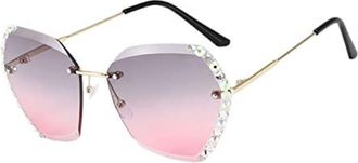 BESPORTBLE Lunettes de Soleil Femme sans Monture Cr&eacute;atives Accessoires Mode D&eacute;licats avec Protection Uv Design Original pour F&ecirc;tes et Usage Quotidien Coloris Dor