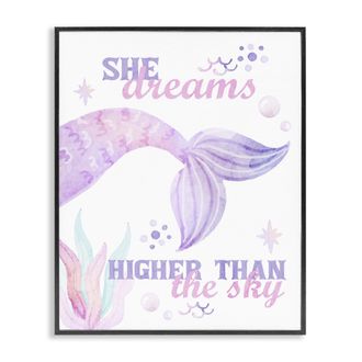 Stupell Industries She Dreams Higher Than The Sky Giclée-Kunst, gerahmt, Design von Kim Allen, 50,8 x 40,6 cm, Schwarz