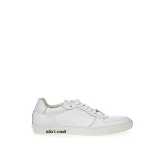 Roberto Cavalli Wei&szlig;e Leder Low-Top Sneakers - - Shoes - Damen - Wei&szlig; - 36 EU