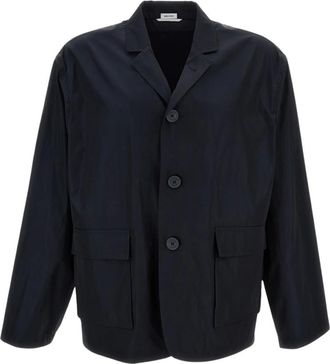 Thom Browne Homme, Vestes, Bleu, Taille: M Light Memory Tech Packable Sportcoat