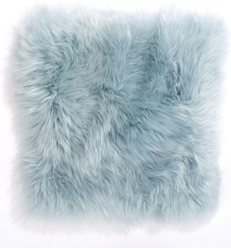 H.O.C.K. Fell-Sitzauflage Sitzkissen rund/eckig flauschig Indoor (eckig 35x35cm, türkis)