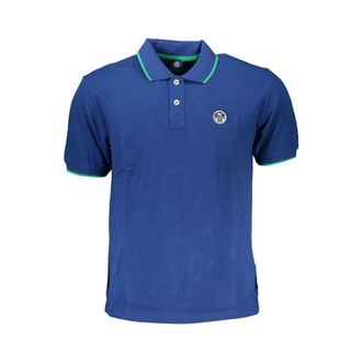 North Sails Homme, Tops, Bleu, Taille: 2XL Polo en Coton Bleu &agrave; Manches Courtes