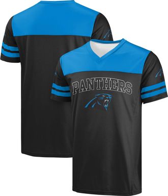 Foco NFL Herren Offizielles Lizenzprodukt Primary Logo Team Color Wordmark Game Day V-Ausschnitt Fu&szlig;ball-Top, Carolina Panthers - Schwarz, XX-Large
