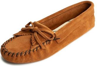 Minnetonka Kilty Suede Moc 102, Mocassins (loafers) femme - Marron - Marron, 35.5