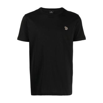 Paul Smith Zebra Motiv Schwarze T-shirts und Polos - - Tops - Herren - Schwarzk - XL