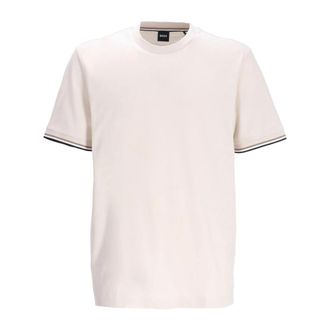 HUGO BOSS Gestreiftes T-Shirt mit kurzen &Auml;rmeln - - Tops - Herren - Wei&szlig; - 3XL