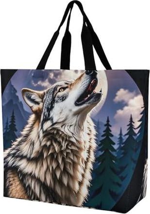 Generic Loups Sac Courses L&eacute;ger Tote Bag Grand Sac &Agrave; Bandouli&egrave;re Pour Gym Quotidienne Shopping