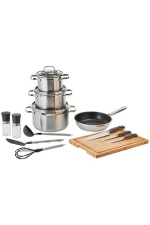 R&ouml;sle Kochtopfset Gourmet-Set Elegance, Metall, 13-teilig, 16 cm,20 cm, 37.8x29x59 cm, Kochen, T&ouml;pfe, Topfsets