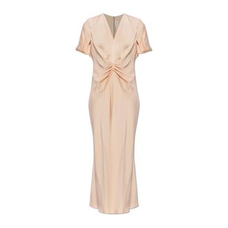 Victoria Beckham Femme, Robes, Rose, Taille: 34 FR Robe Satin&eacute;e Avec Drap&eacute;