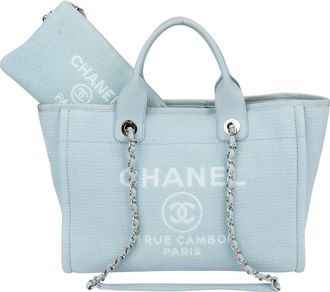 Chanel Crossbody Bags - Chanel Blue Tweed Deauville Handbag - Gr. unisize - in Blau - für Damen