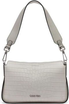 Calvin Klein Shoulder Bag, Fay Sac &agrave; bandouli&egrave;re Femme, Beach Pebble, Taille Unique