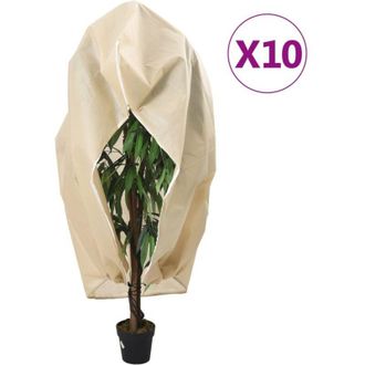 vidaXL vidaXL Wintervlies mit Rei&szlig;verschluss 10 Stk. 70 g/m&sup2; 1x1,55 m