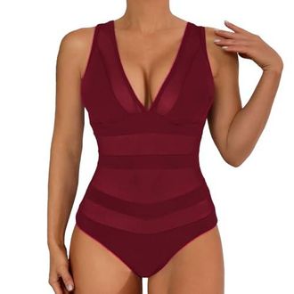 Generic Maillot De Bain Femme 1 Piece Maillot De Bain Femme Costume Respirant S&eacute;chage Rapide Bikini Moulant Sexy - Coupe Ajust&eacute;e pour Silhouette Parfaite en B