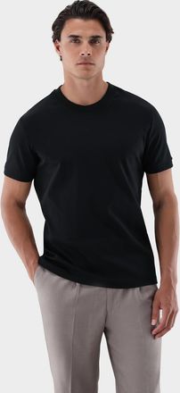 van Laack T-Shirt mit Rundhals und Paspel Detail