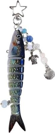 Generico K&eacute;ychain De Poisson - K&eacute;yring De Poisson | Mignon Portefeuille De P&ecirc;che | Costilisation De D&eacute;coration De Poissons Esth&eacute;tiques | Accessoire De D&eacute;corati