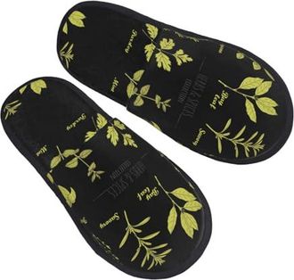 Generic Confortable Peluche Pantoufles herbes et &eacute;pices Chaussures de Maison &eacute;l&eacute;gant Chaussons dint&eacute;rieur pour Homme Hiver Femme L
