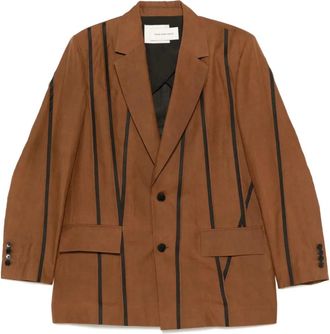 Feng Chen Wang Sakko mit Streifen - Braun