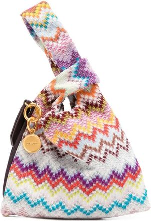 Missoni Femme, Sacs, Multicolore, Taille: ONE Size Raschel Zigzag Handle Tote