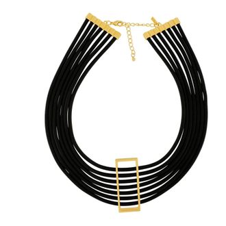 Dansk Copenhagen Luxuri&ouml;se Kurze Quadratische Halskette - - Accessories - Damen - Schwarzk - ONE SIZE