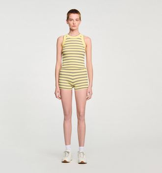 Sandro Débardeur maille côtelée à rayures